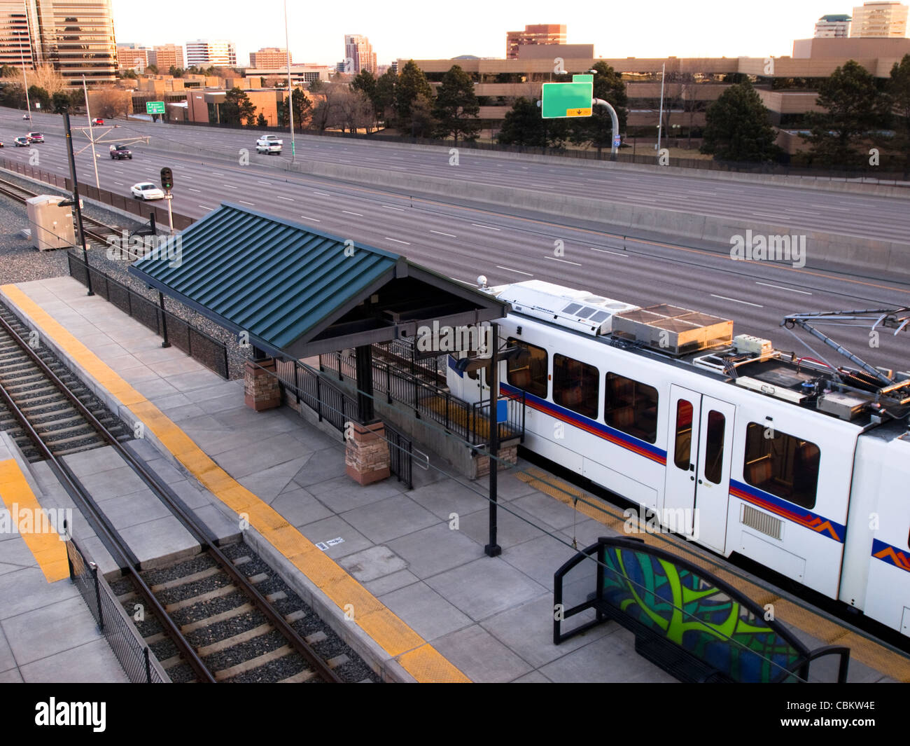 Denver light rail station hi-res stock photography and images - Alamy