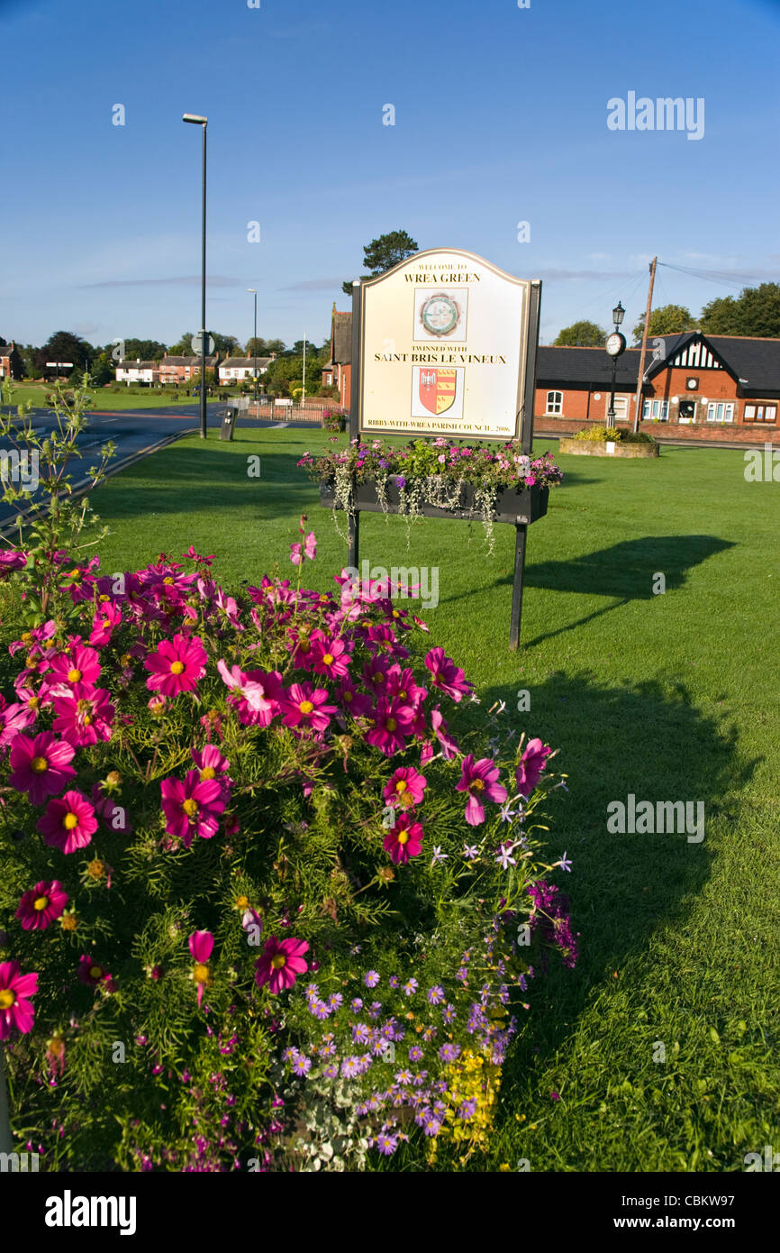 Village of Wrea Green in Lancashire twinned with Saint Bris Le Vineux ...