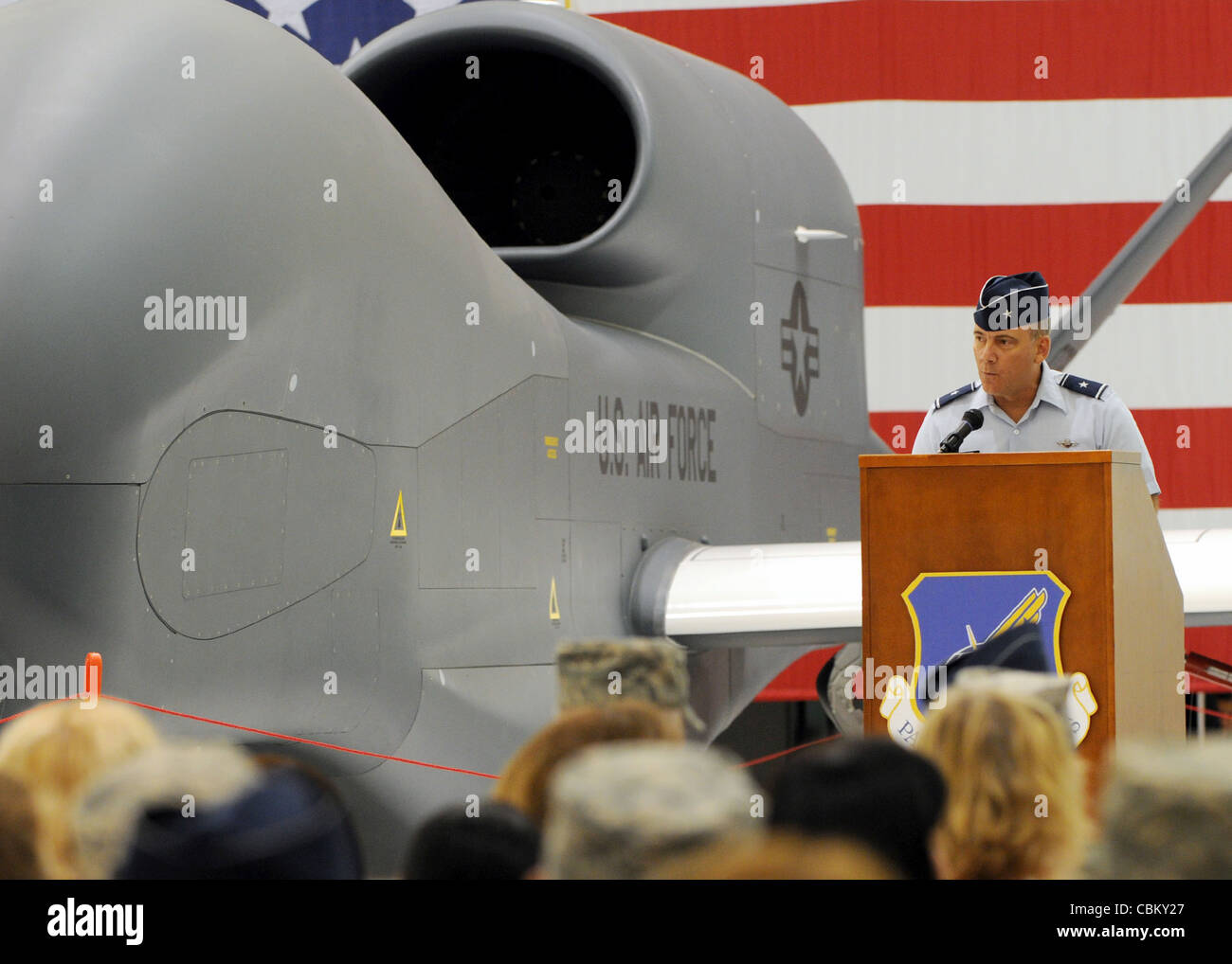 Calif general doucette is the 36th wing commander hi-res stock ...