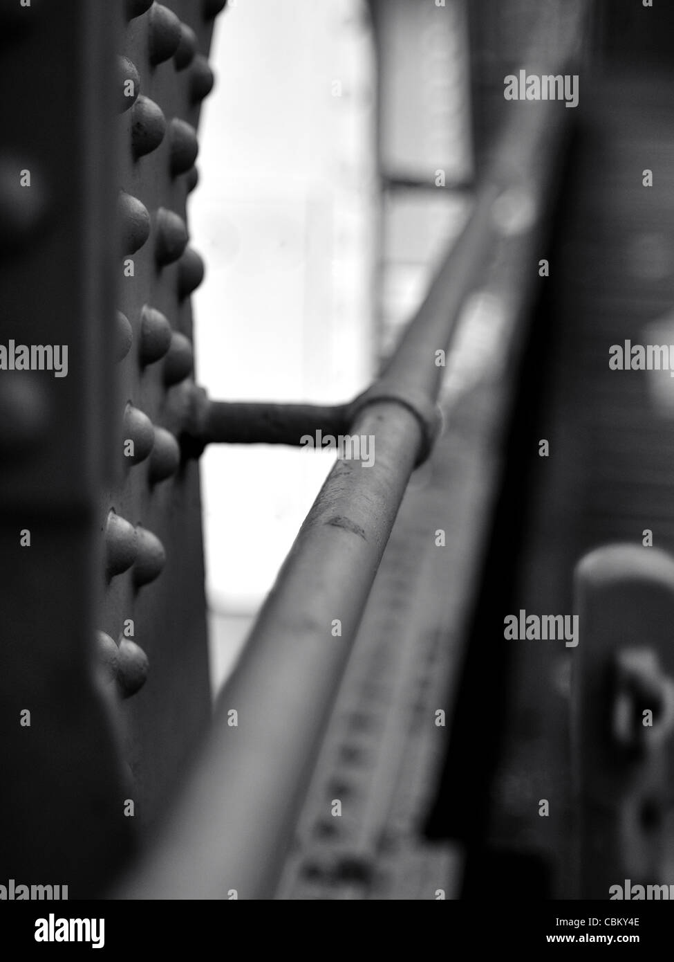 handrail detail off an iron bridge Stock Photo - Alamy