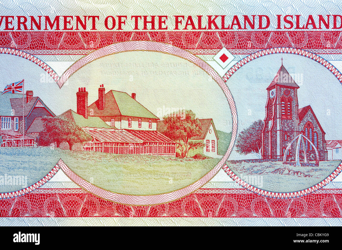 Falkland Islands 5 Five Pounds Bank Note Stock Photo - Alamy