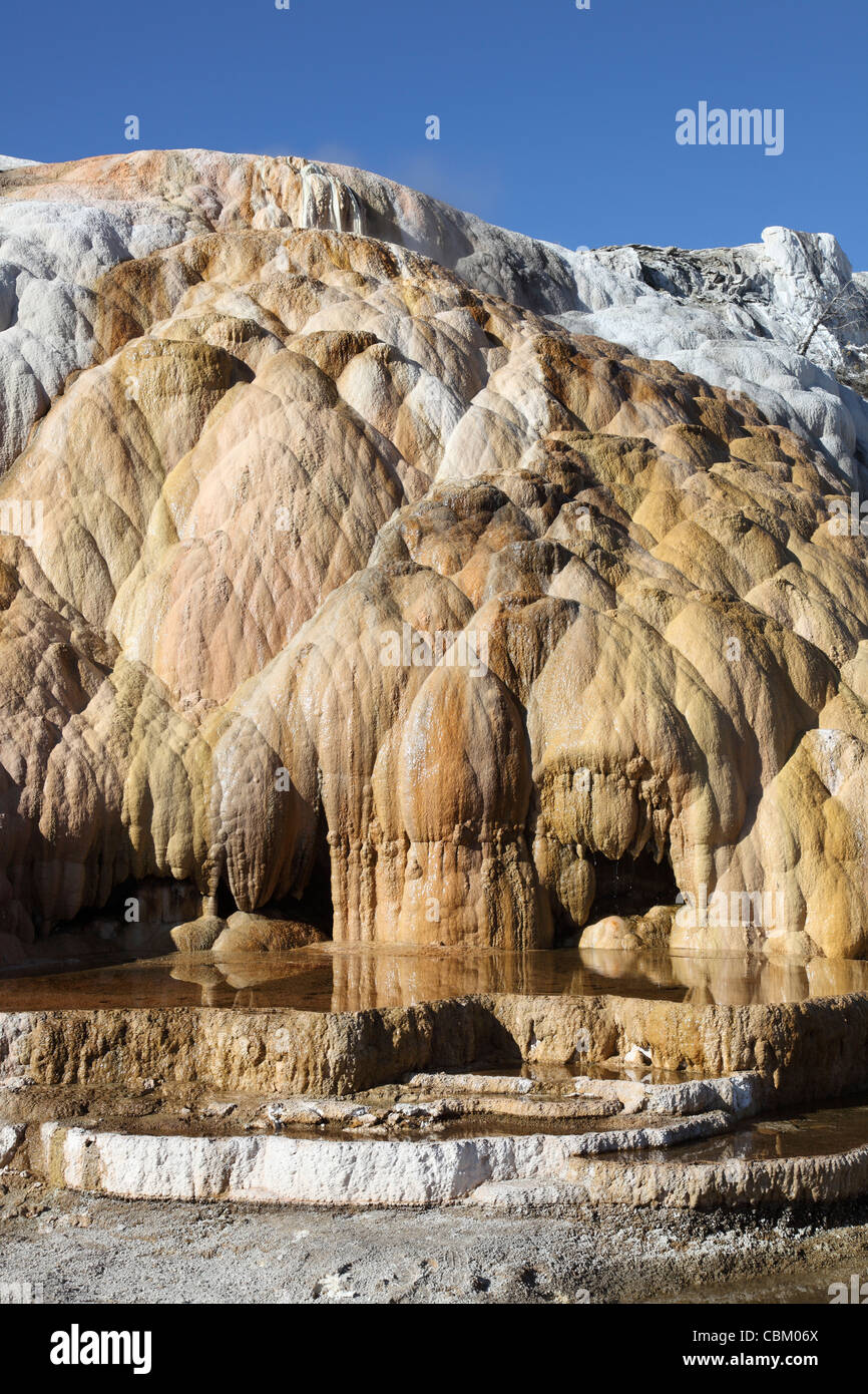 Cleopatra Terrace, travertine sinter terraces Stock Photo - Alamy