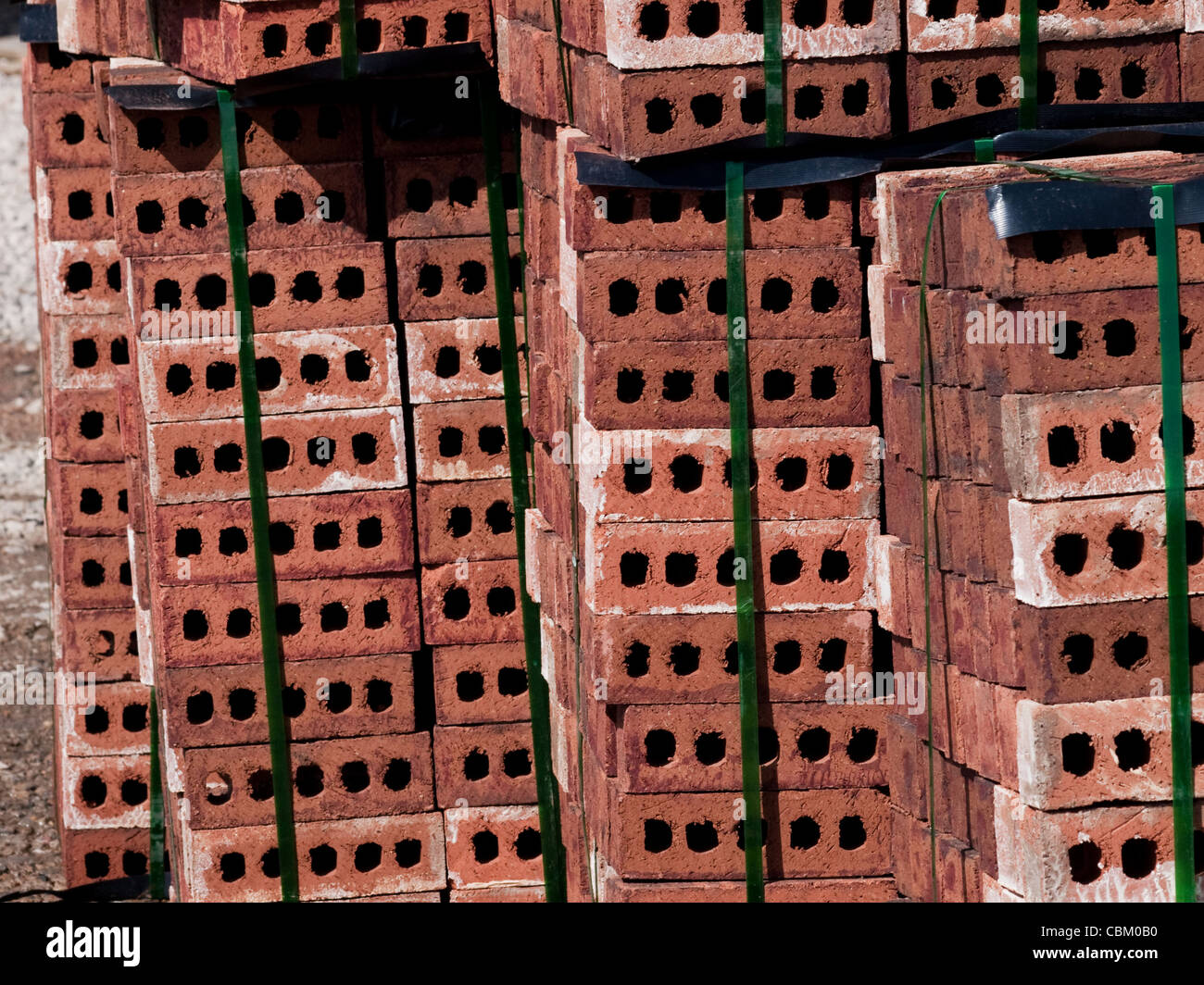 Stack of bricks at the construction site Stock Photo - Alamy