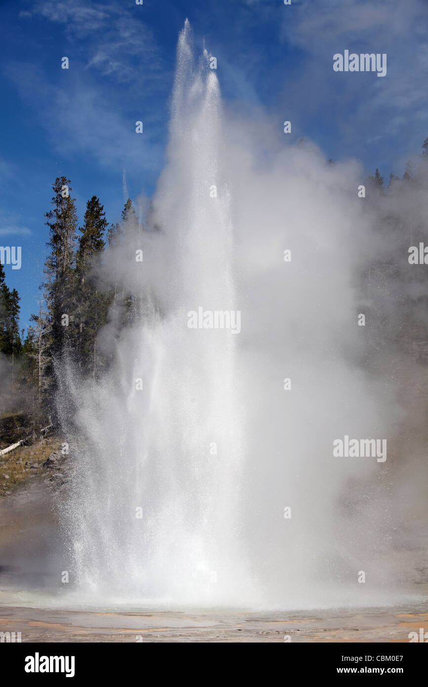 Grand Geyser erupting, Upper Geyser Basin geothermal area, Yellowstone ...