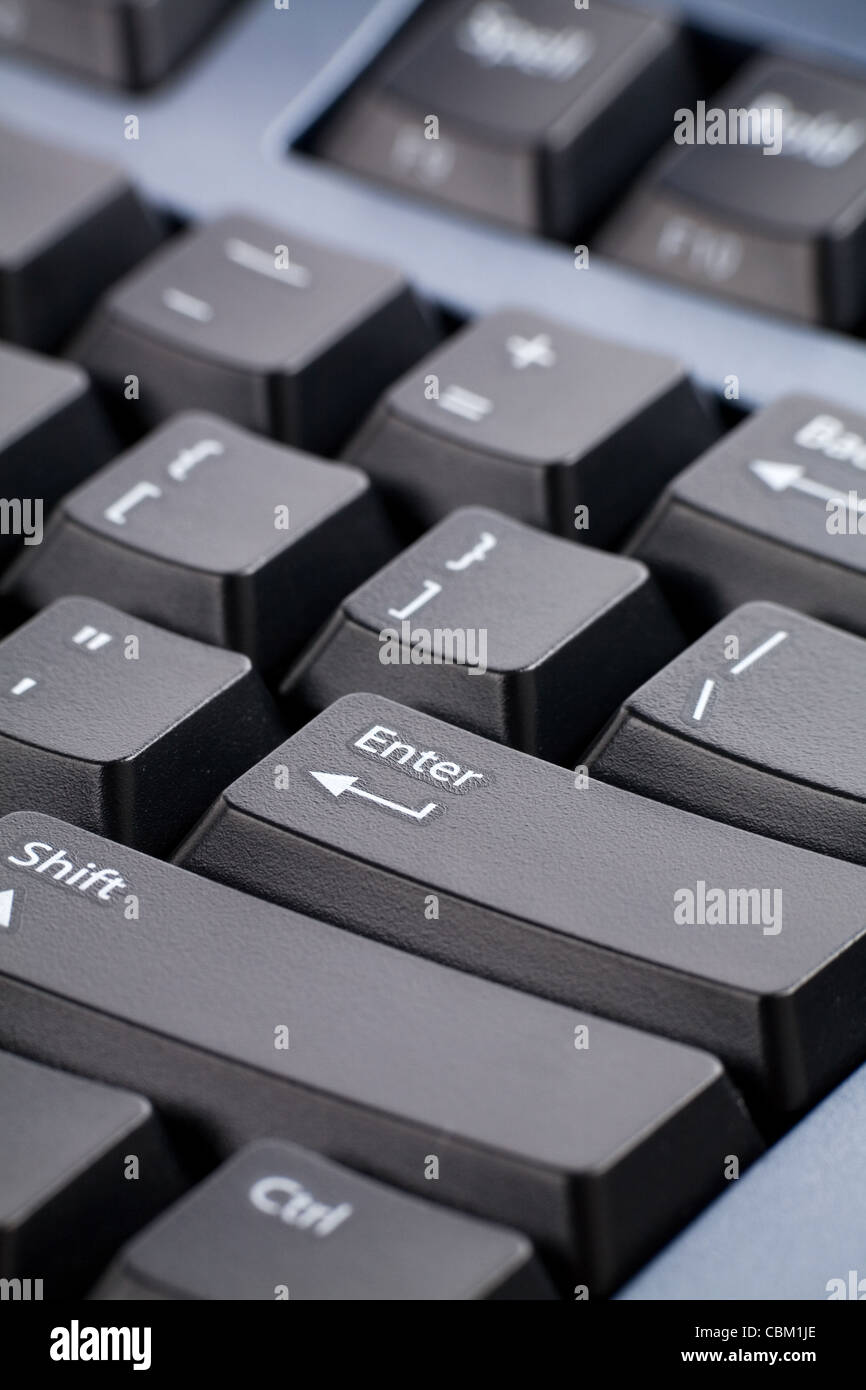 black computer keyboard close up Stock Photo - Alamy