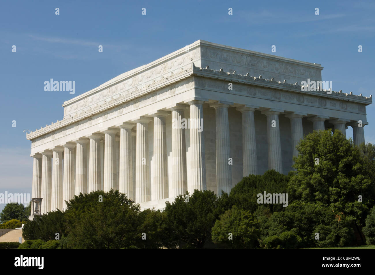 Lincoln Memorial close view, in Washington, D.C.,built to honor 16th ...
