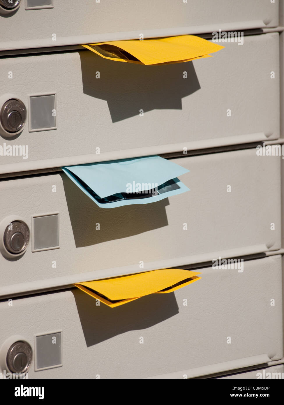 Mail boxes at townhome complex Stock Photo - Alamy