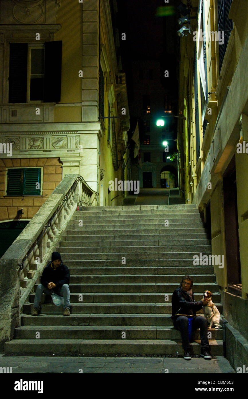 Genoa night life hi-res stock photography and images - Alamy