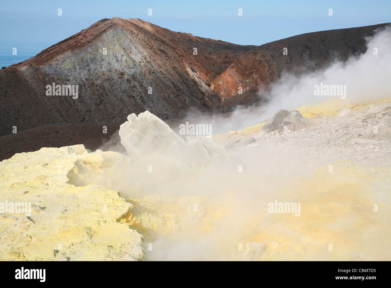 June 2007 - Fumarole field on rim of Vulcano Island, Aeolian Islands ...