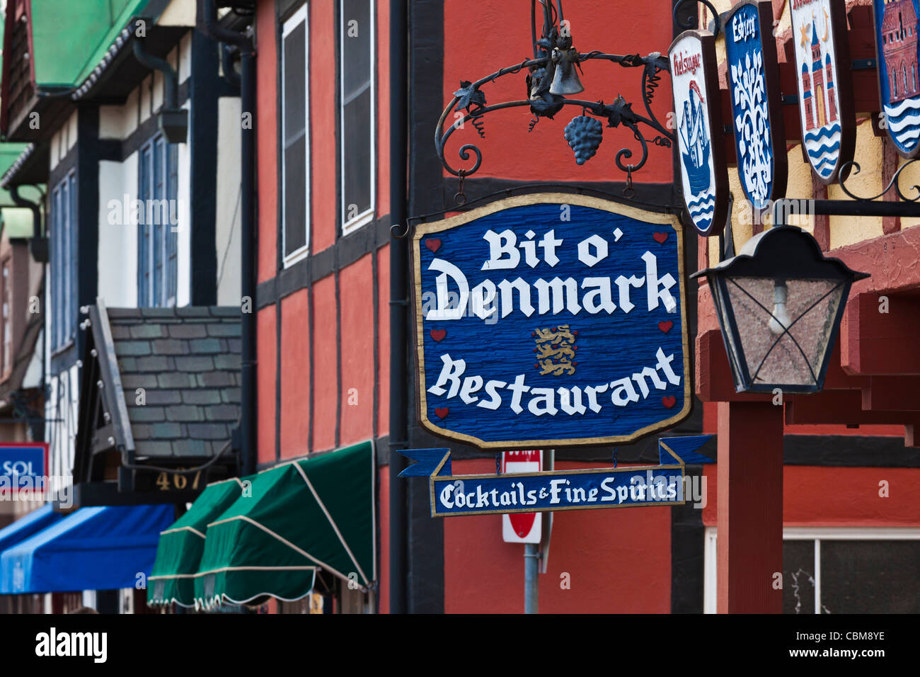 USA, California, Southern California, Solvang, Danish Heritage town ...