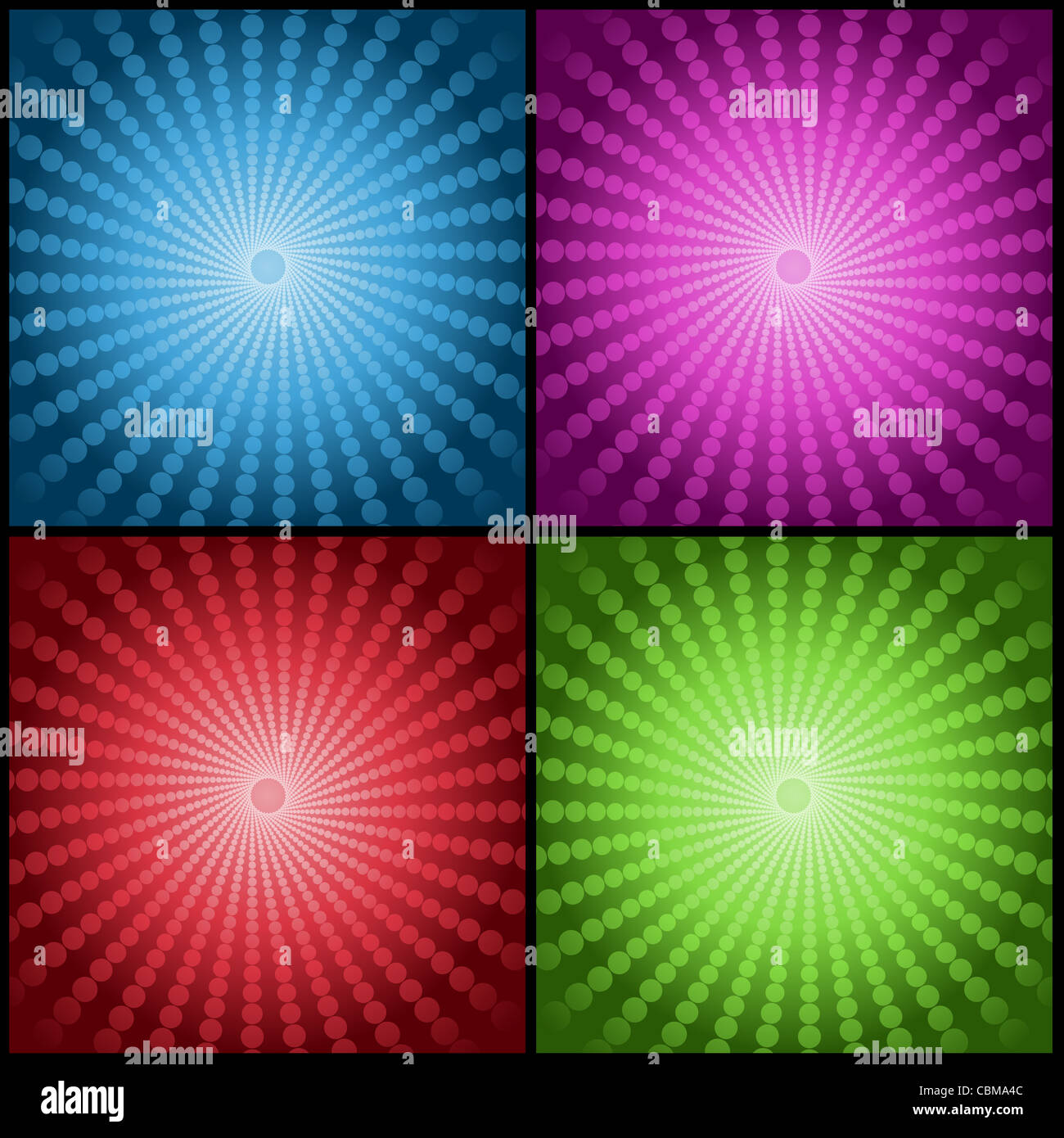 Abstract backgrounds in four bright gradient colours Stock Photo - Alamy