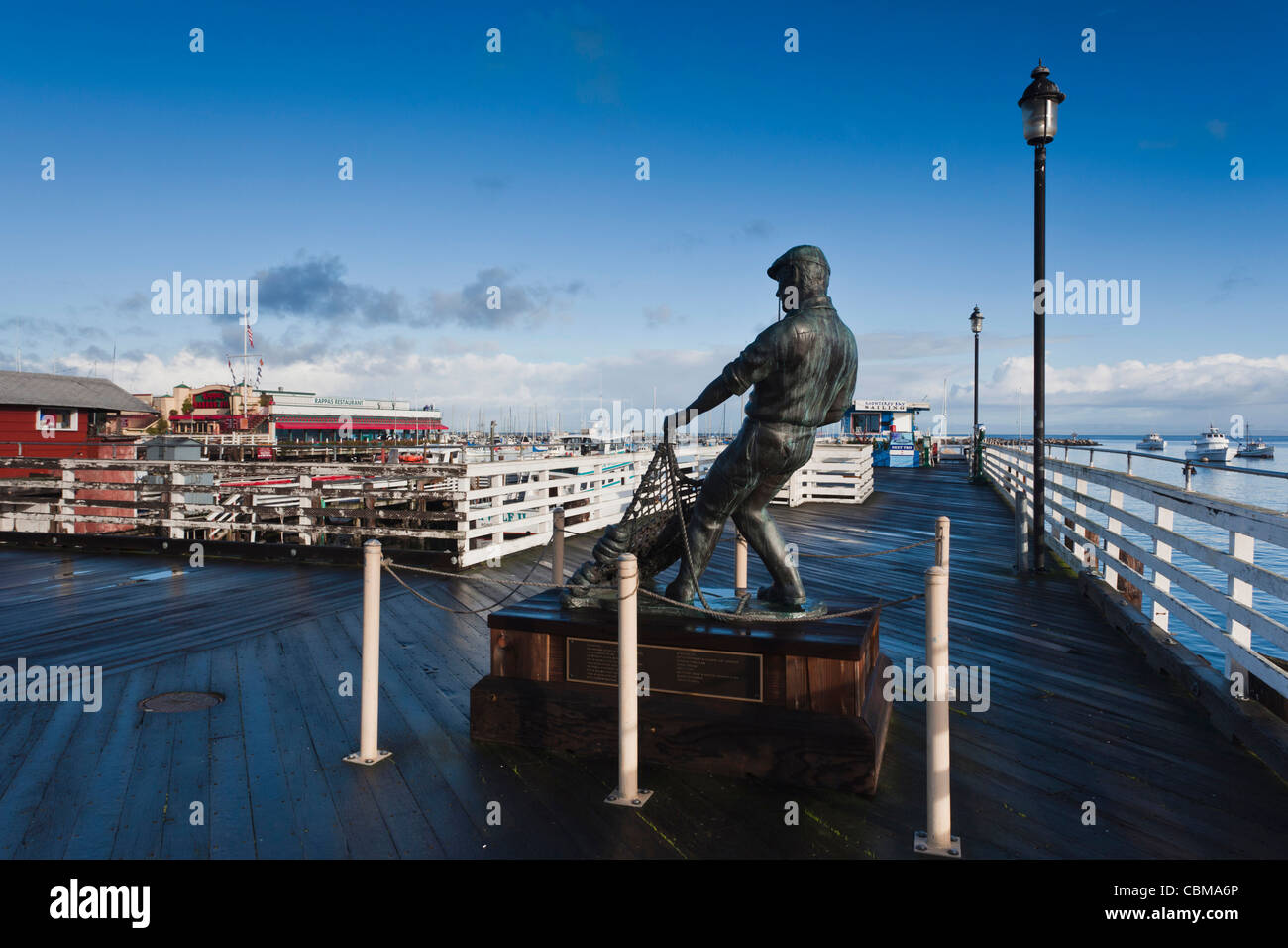 USA, California, Central Coast, Monterey, Fishermans Wharf, fisherman ...