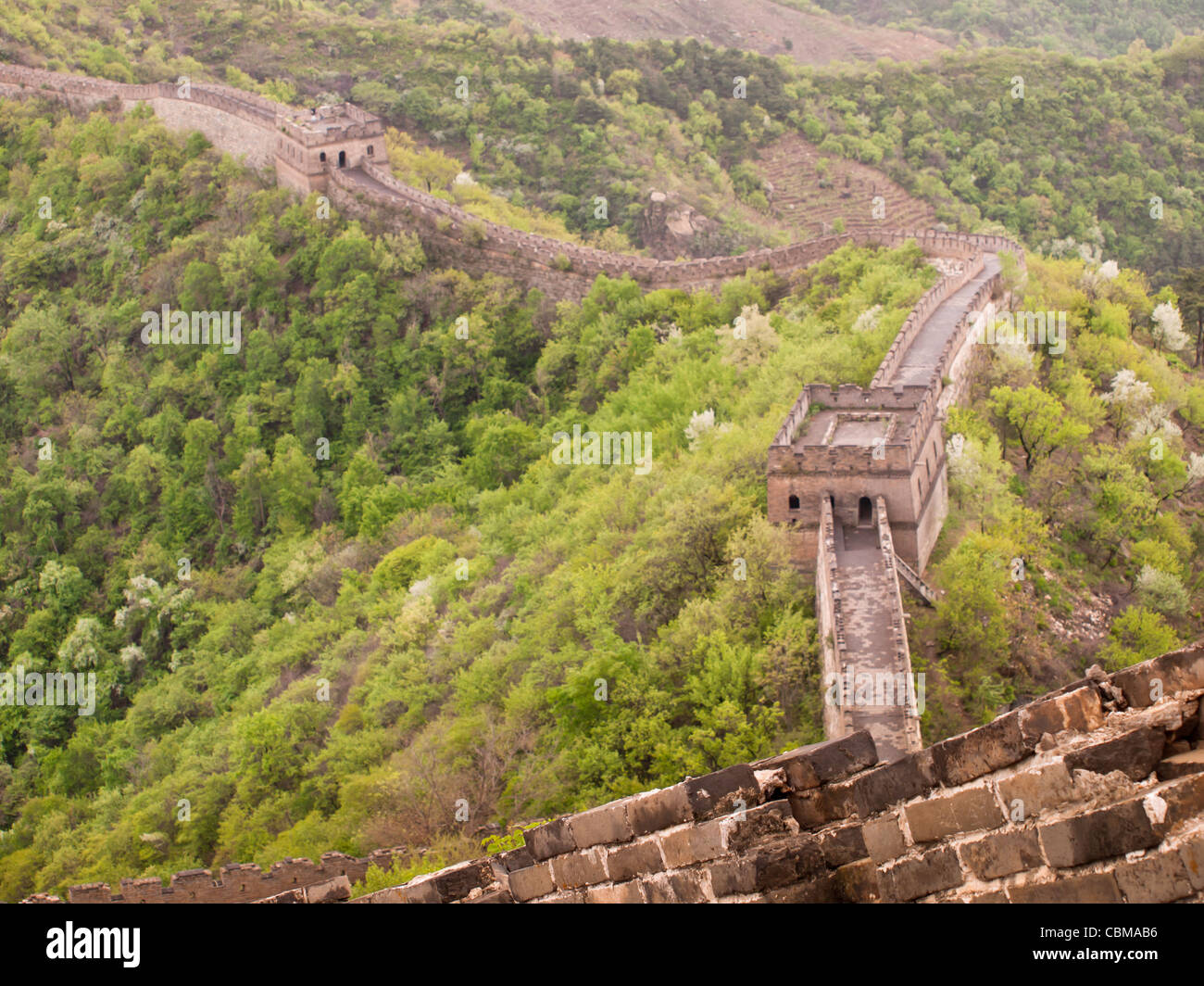 The Great Wall of China at the Mutianyu section near Beijing Stock ...