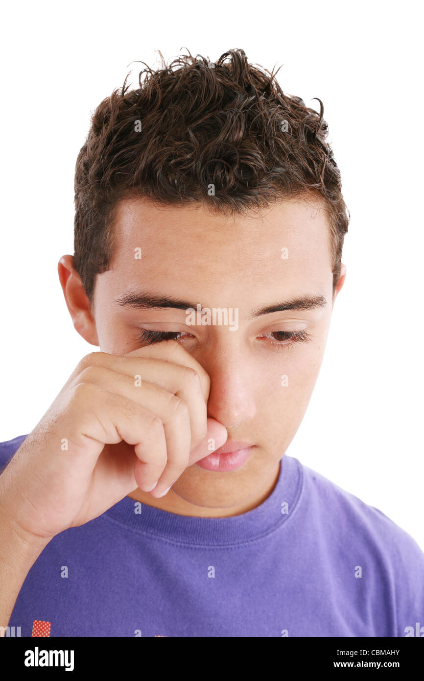Portrait of young man crying Stock Photo - Alamy