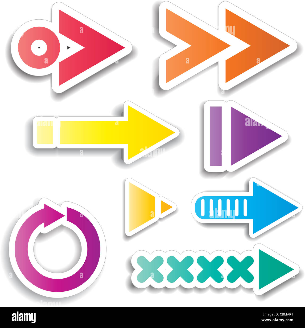 Collection of various different arrow designs Stock Photo - Alamy