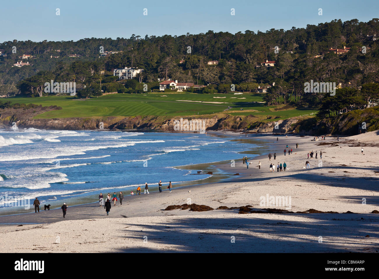 USA, California, Central Coast, Carmel-By-The-Sea, Carmel Beach Stock ...