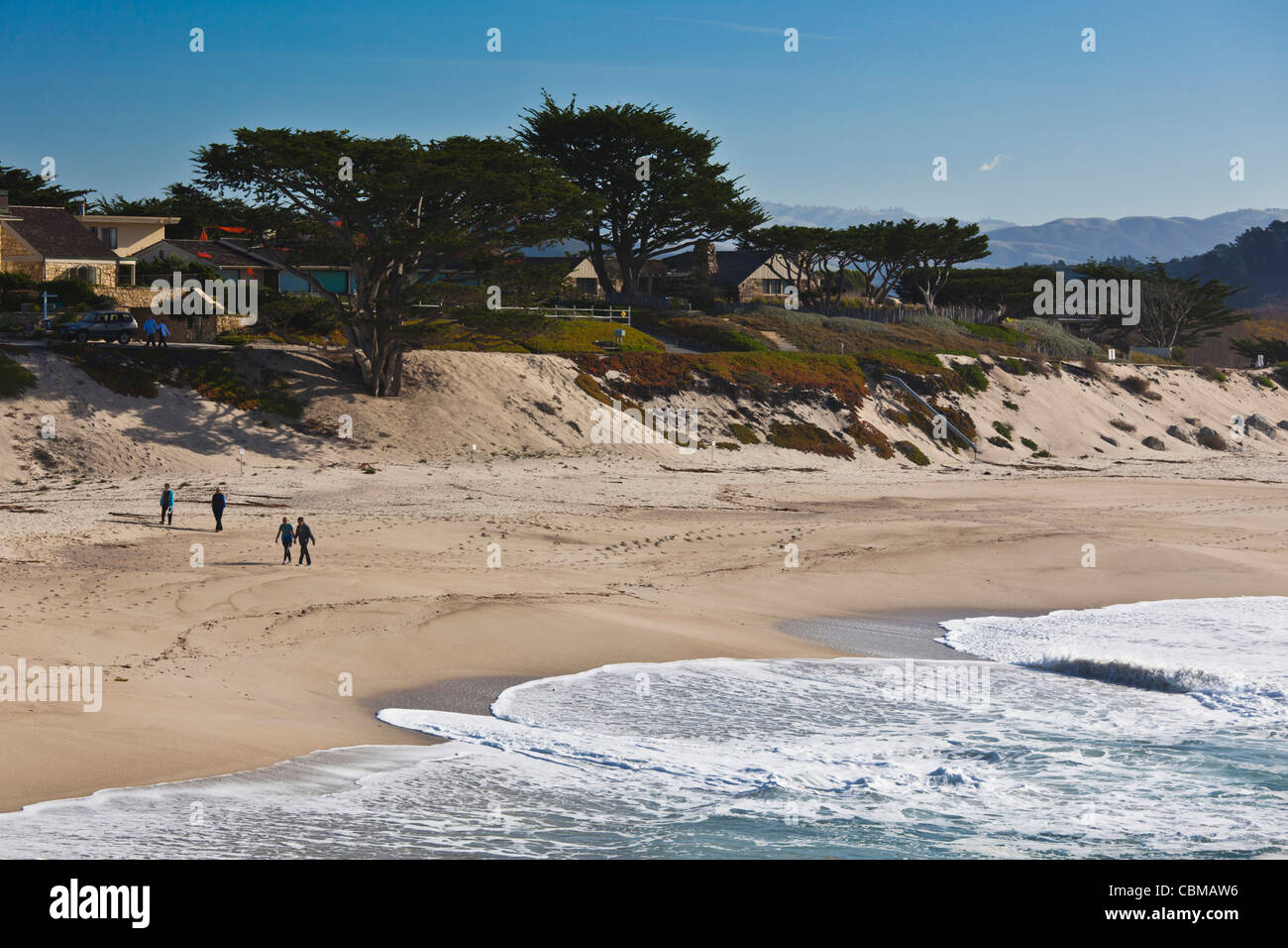 USA, California, Central Coast, Carmel-By-The-Sea, Carmel Beach Stock ...