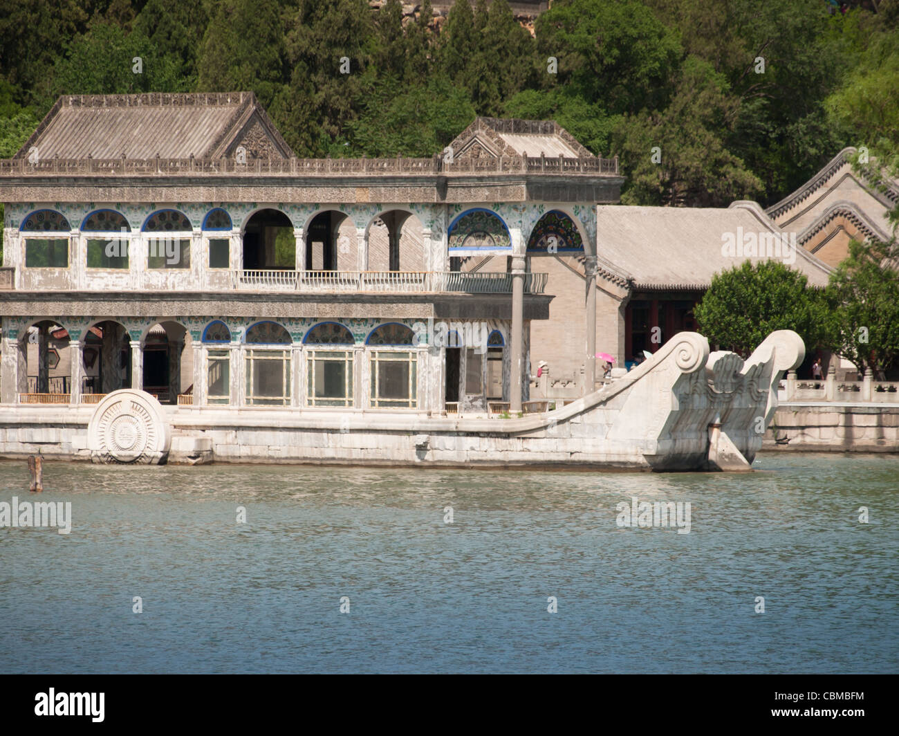 Boat at riverside in Summer Palace in Beijing, China Stock Photo - Alamy