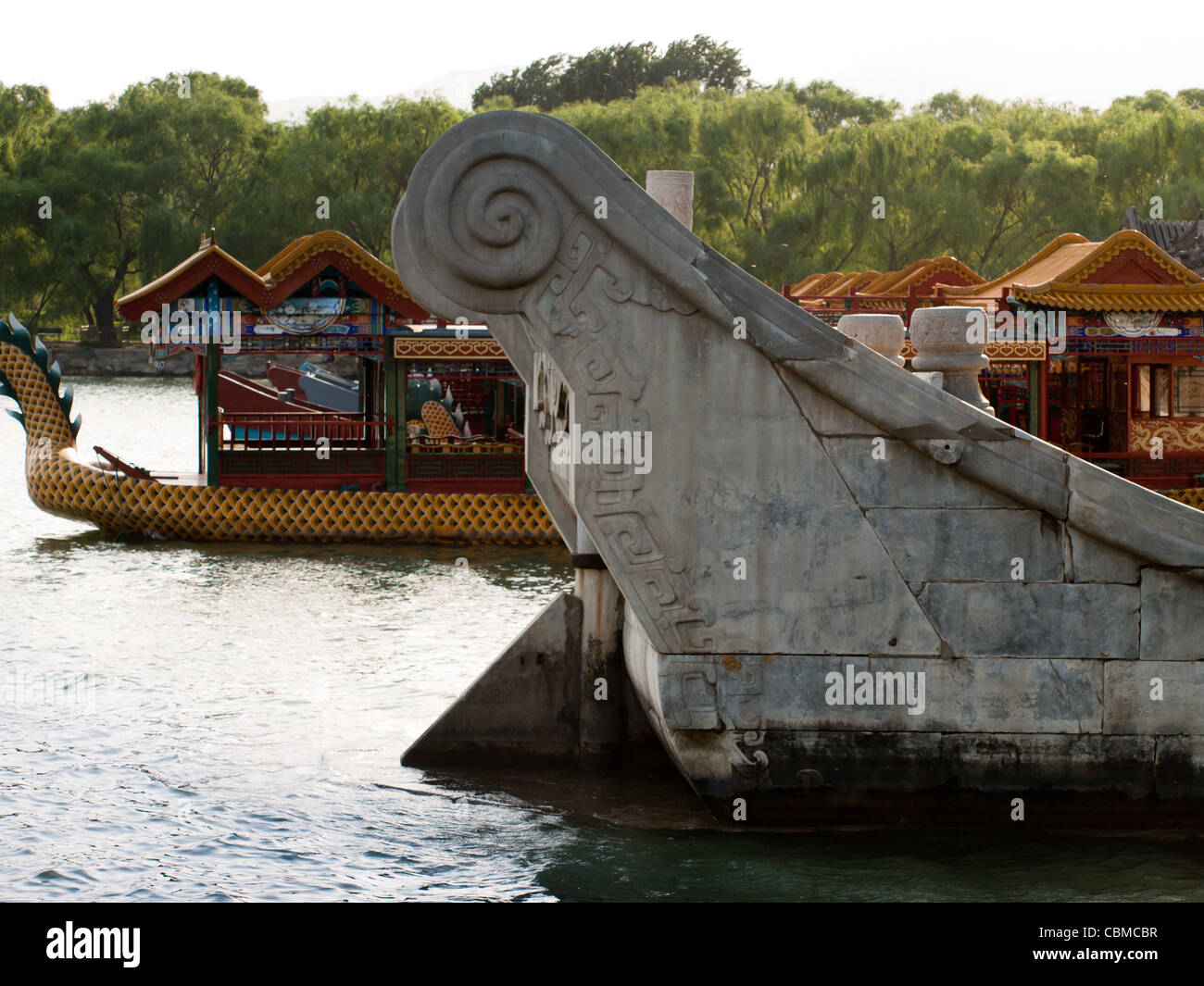 Boats at riverside in Summer Palace in Beijing, China Stock Photo - Alamy