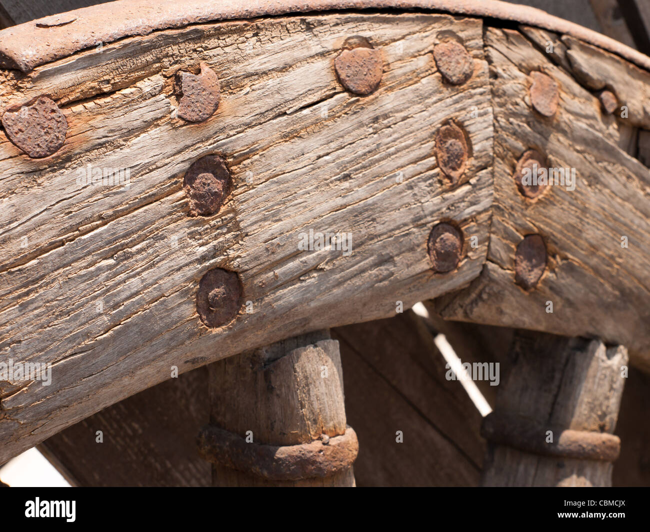 Old wooden wheel in Xian, China Stock Photo - Alamy