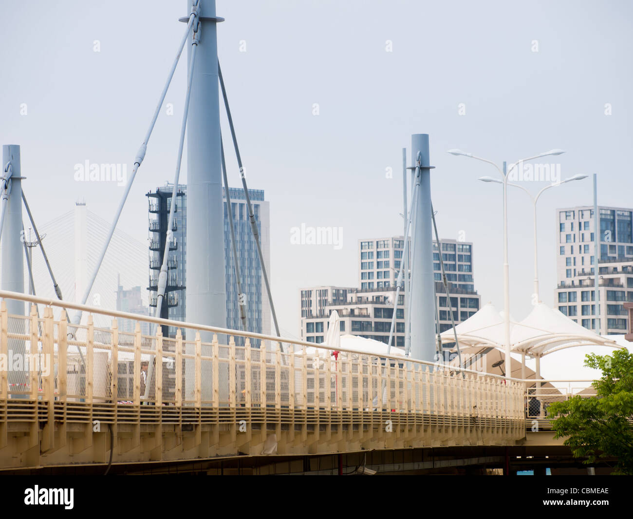 Elevated pedestrian walkway at the EXPO 2010 Shanghai, China Stock ...