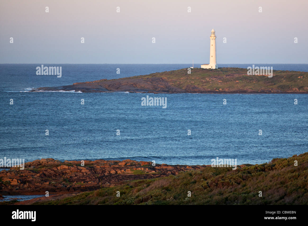 Cape Leeuwin Lighthouse, at the south-westerly tip of Australia, where ...