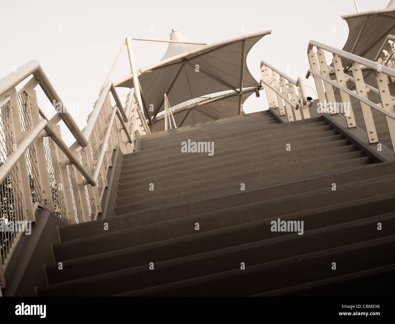 Stair to pedestrian bridge Stock Photo - Alamy