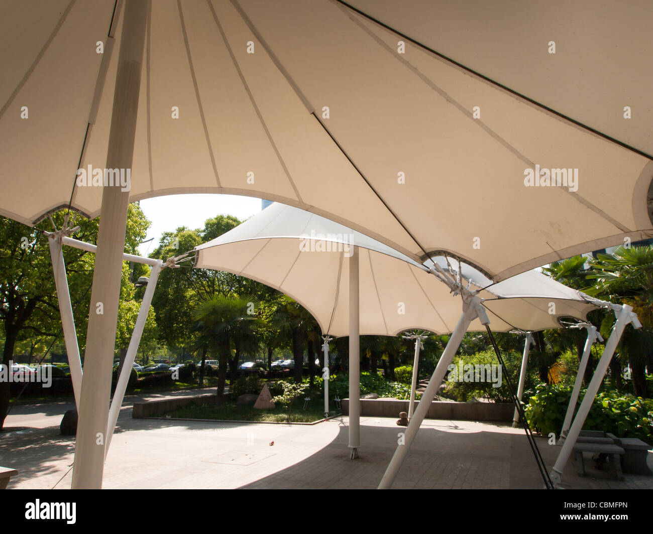 Contemporary shade structure in Shanghai, China Stock Photo - Alamy