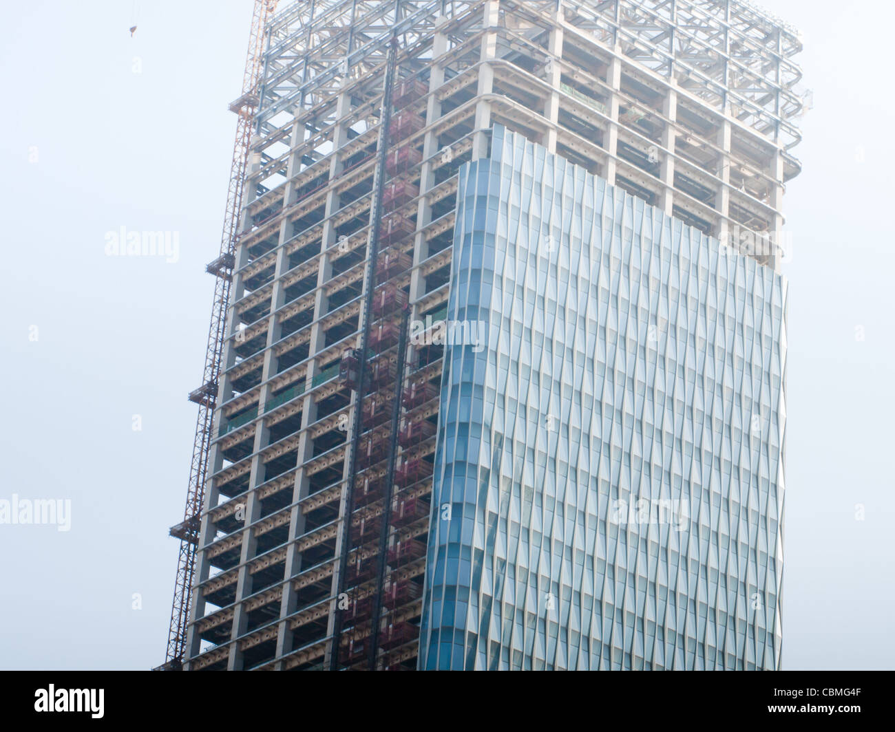 Construction of the high rise building in Shanghai, China Stock Photo ...