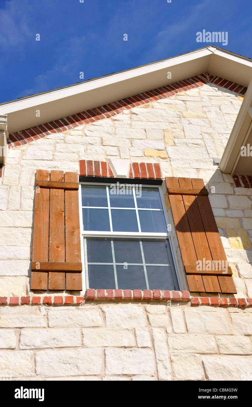 House window with shutters Stock Photo - Alamy