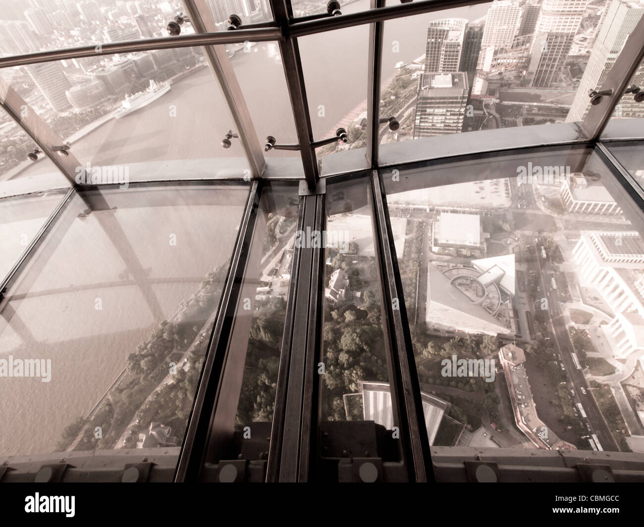 View from the TV tower in Shanghai, China Stock Photo - Alamy
