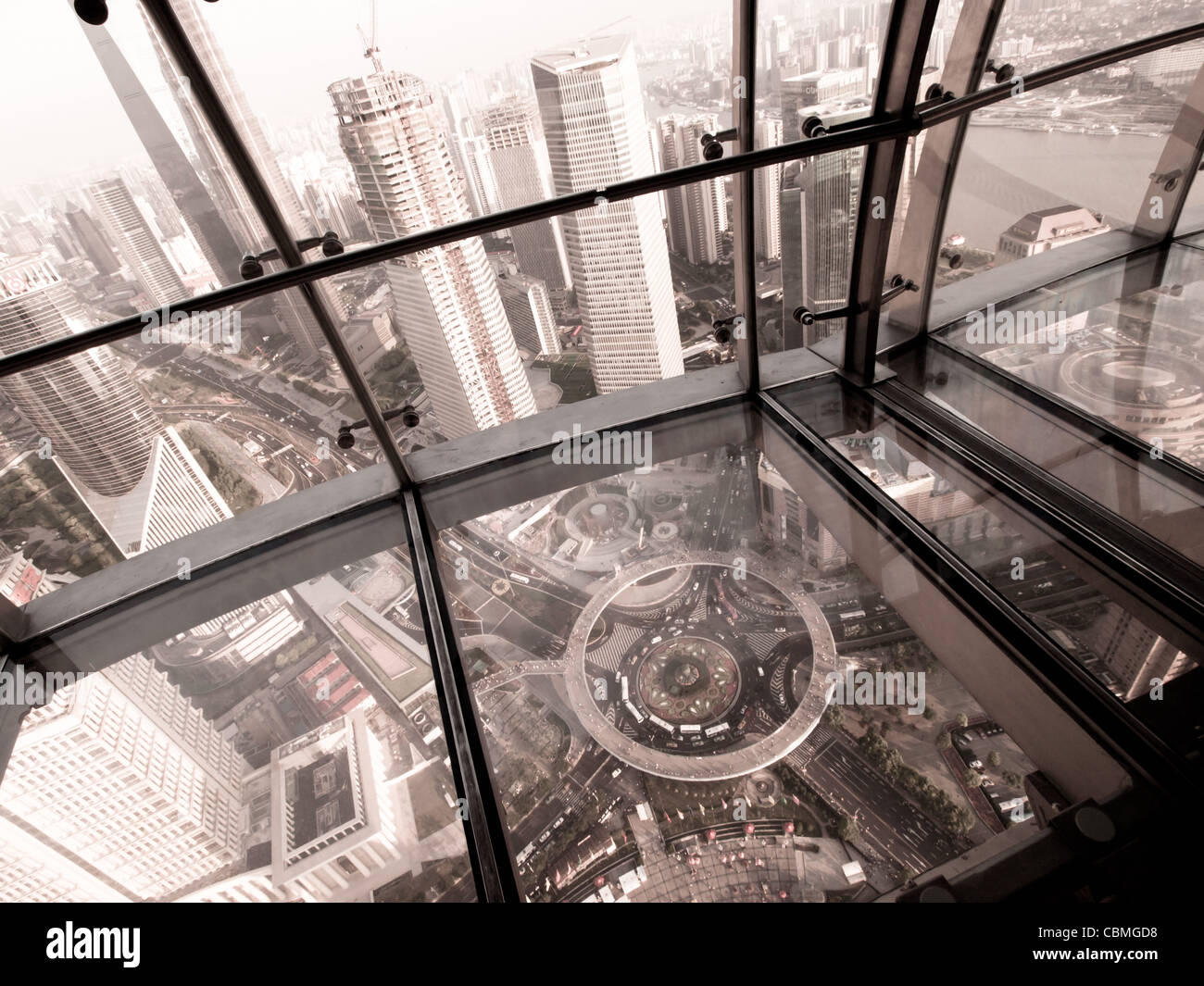 View from the TV tower in Shanghai, China Stock Photo - Alamy