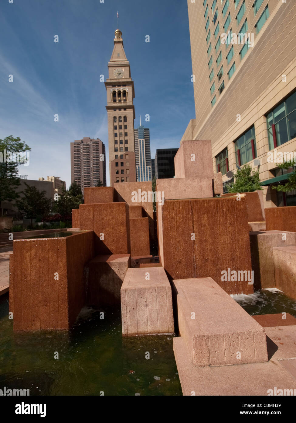 Fountain in Skyline Park, Denver Stock Photo - Alamy