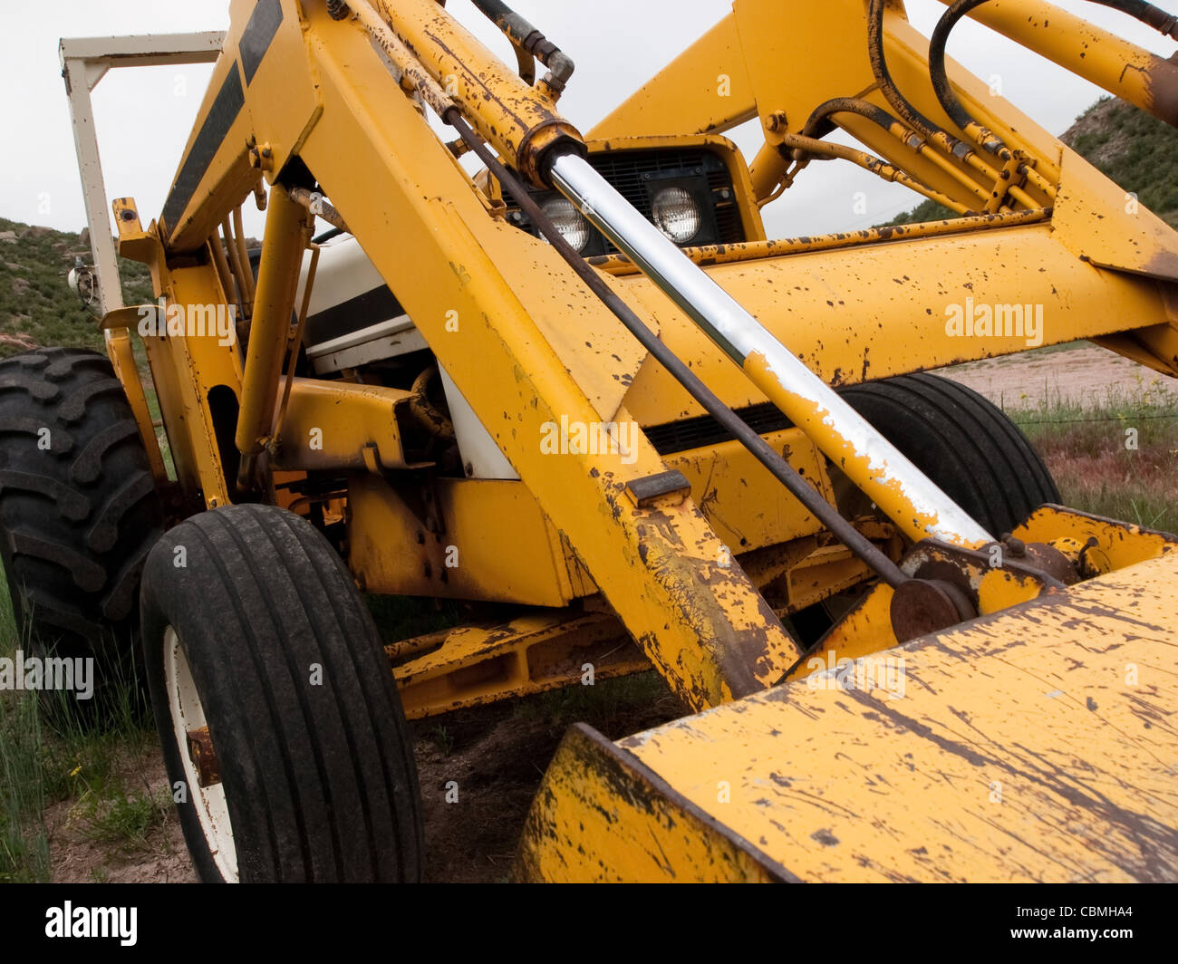 Industrial loader on the farm Stock Photo - Alamy
