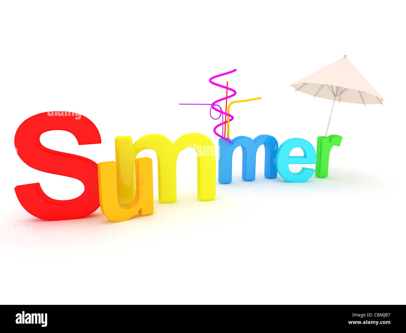 Word summer with colourful letters Stock Photo - Alamy