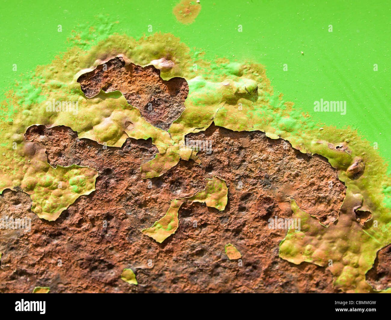 Rusted green paint on the side of a car Stock Photo - Alamy