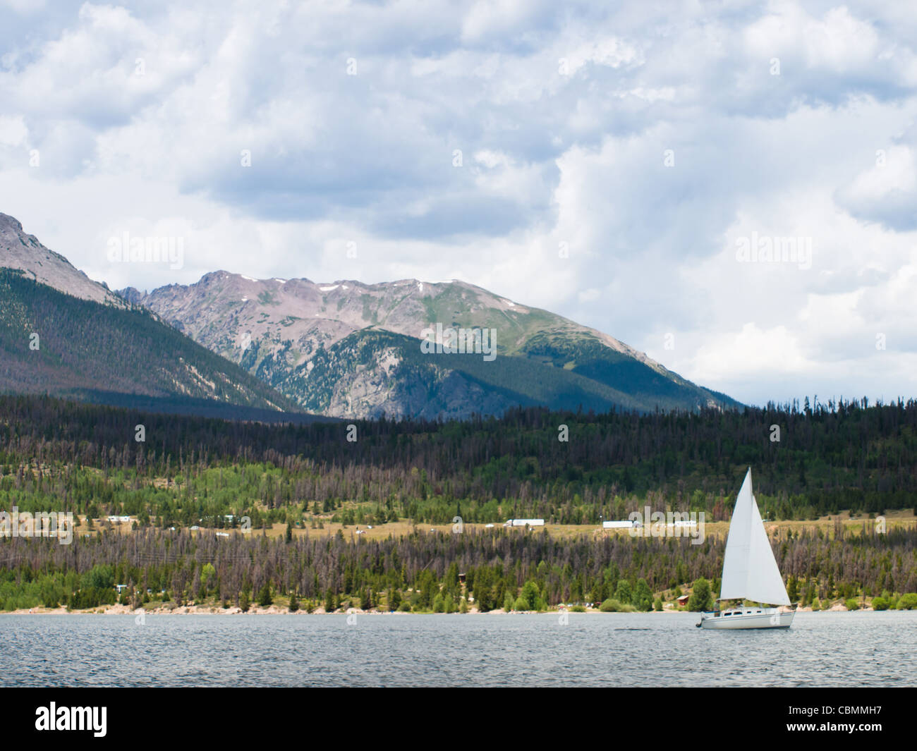 Sailboat on Lake Dillon, Colorado Stock Photo - Alamy