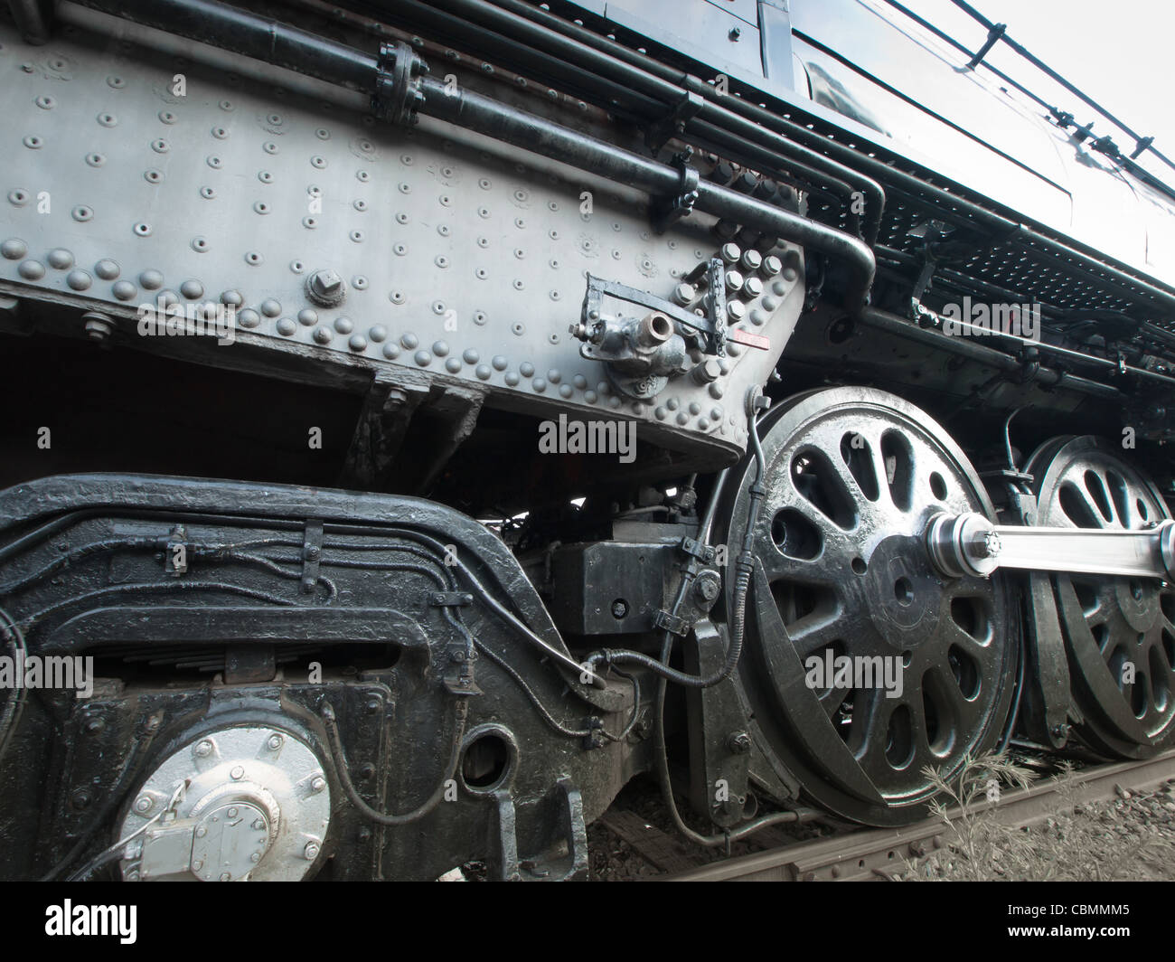 Driving wheels of the steam locomotive No. 844 of Union Pacific ...