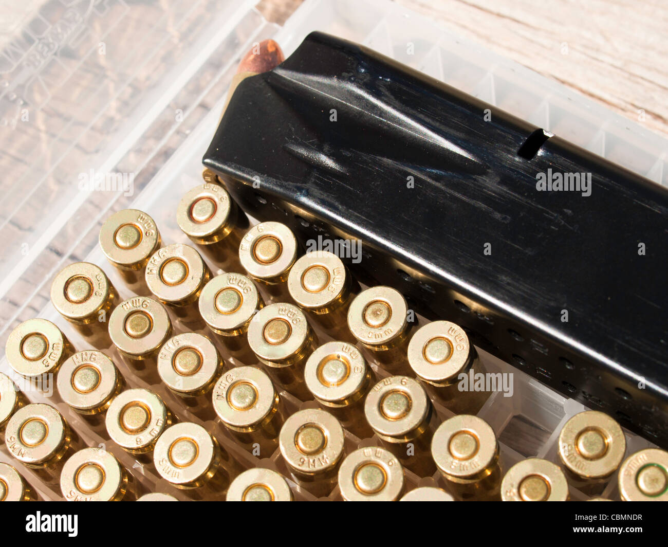 Loaded magazine with the bullets Stock Photo - Alamy