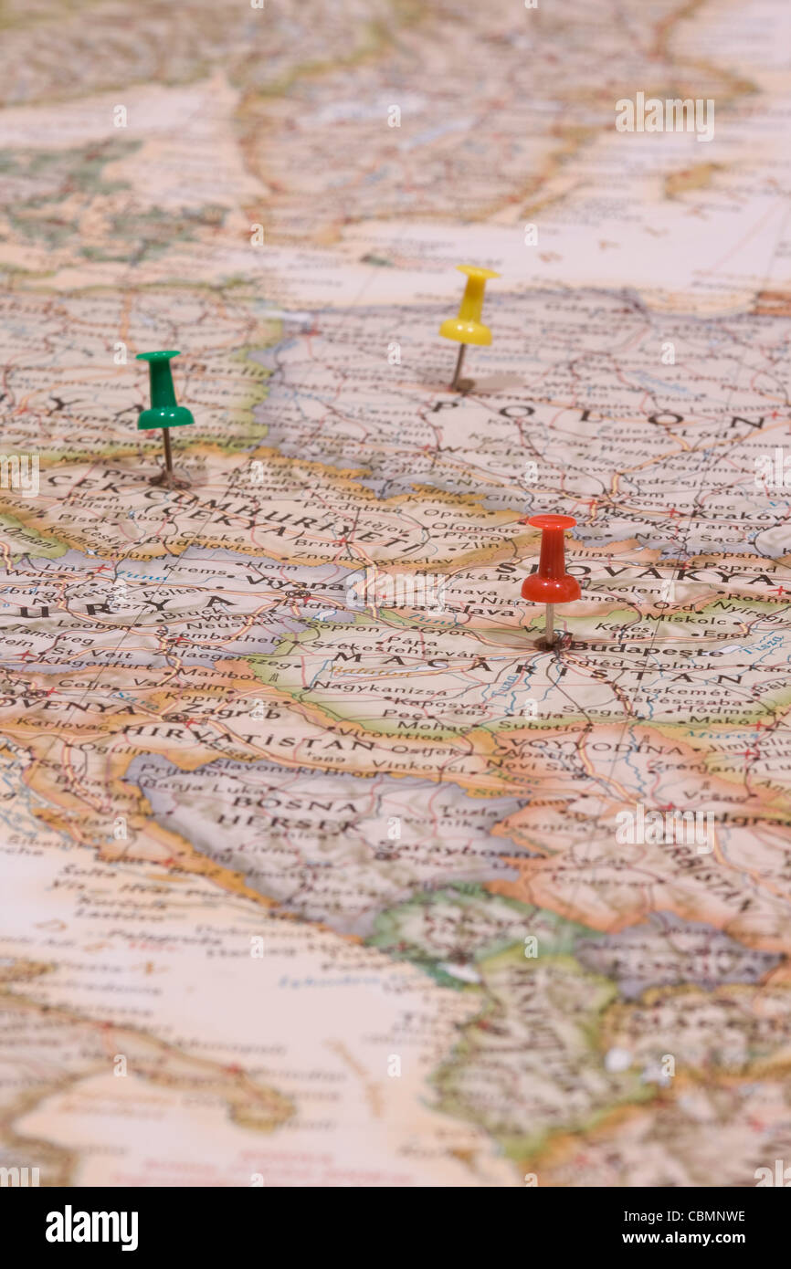 map and pin Stock Photo - Alamy