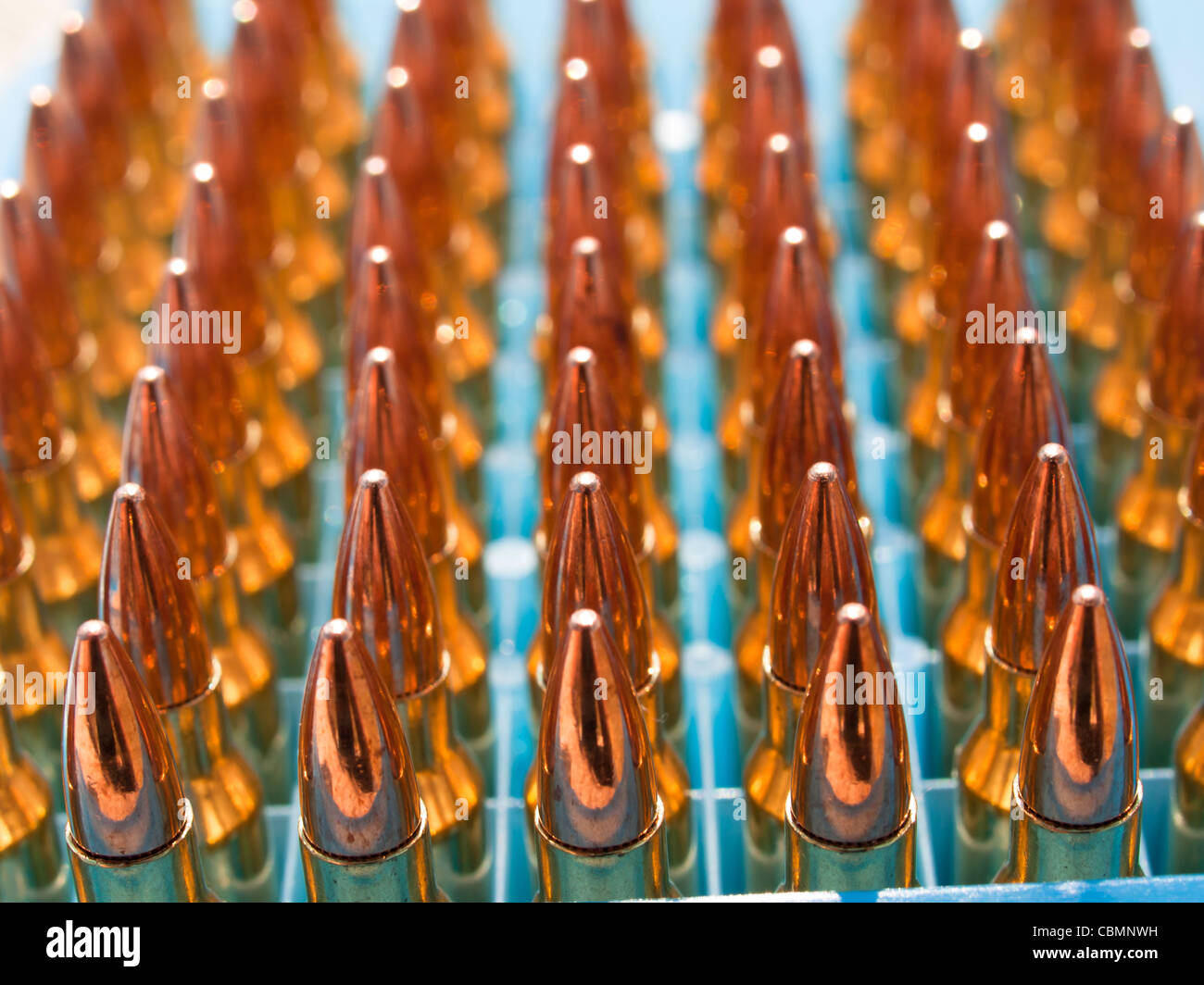Row of bullets in the box Stock Photo - Alamy