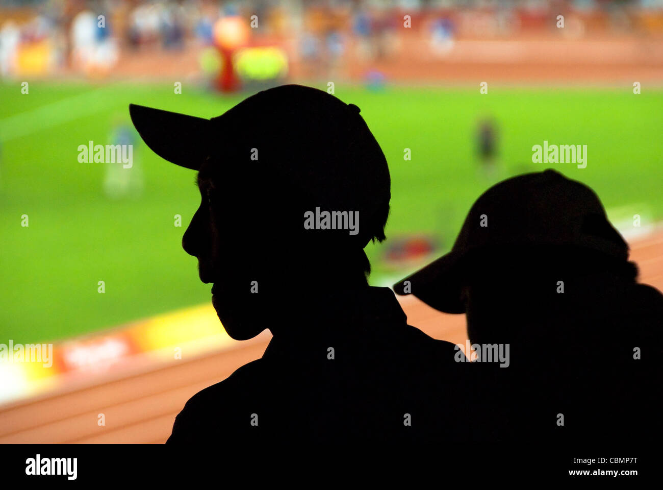 Spectators at the Olympic Stadium during the 2008 Beijing Olympics ...