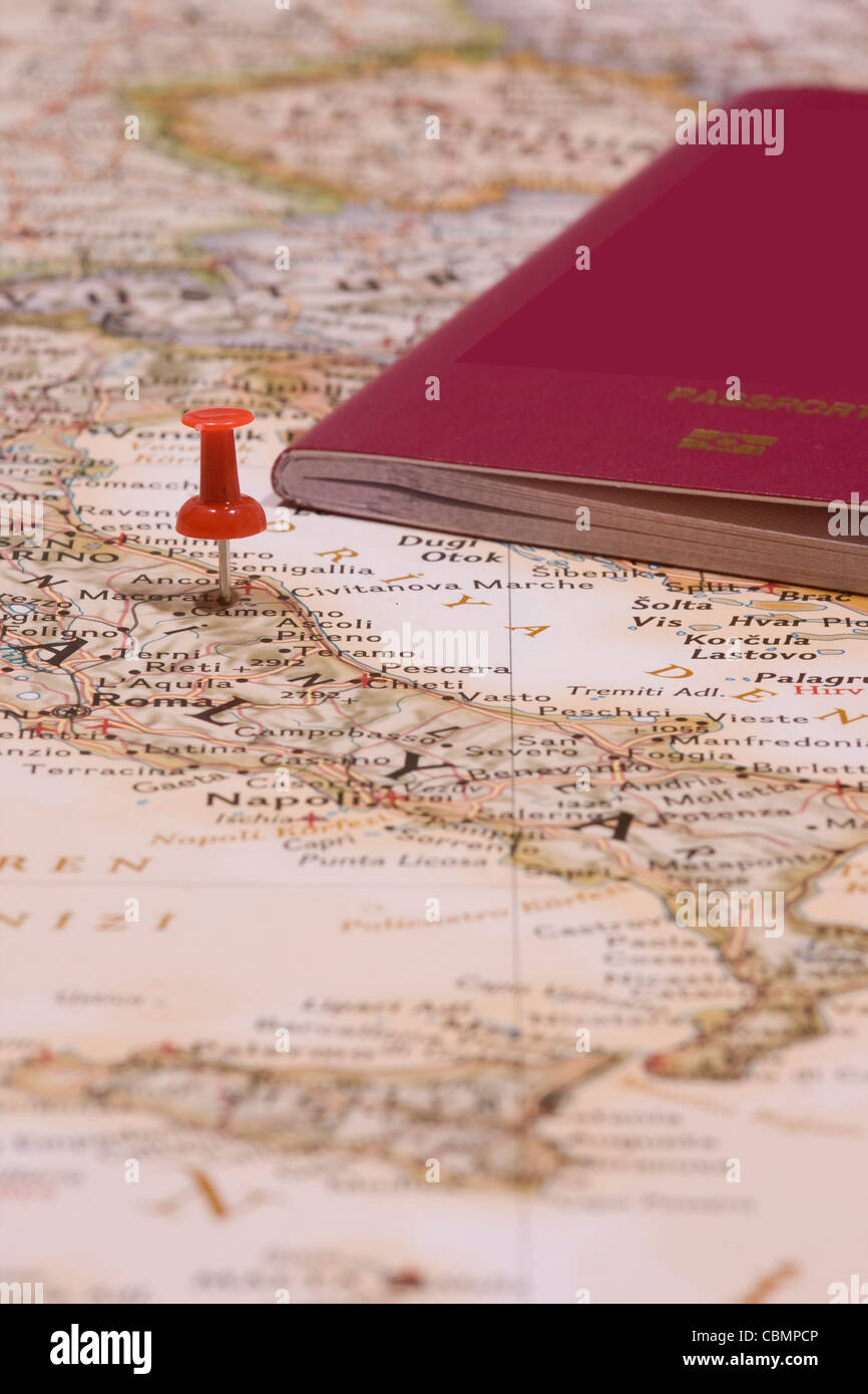 map and pin Stock Photo - Alamy