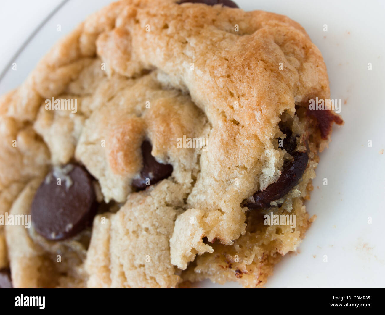 Broken homemade chocolate chip cookies Stock Photo - Alamy