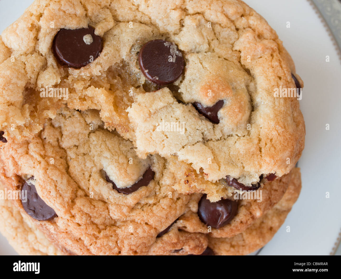 Stack of homemade chocolate chip cookies Stock Photo - Alamy