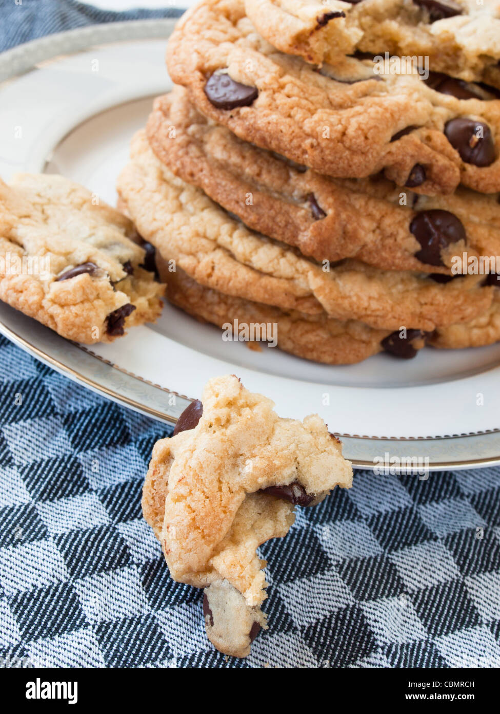 Stack of homemade chocolate chip cookies Stock Photo - Alamy
