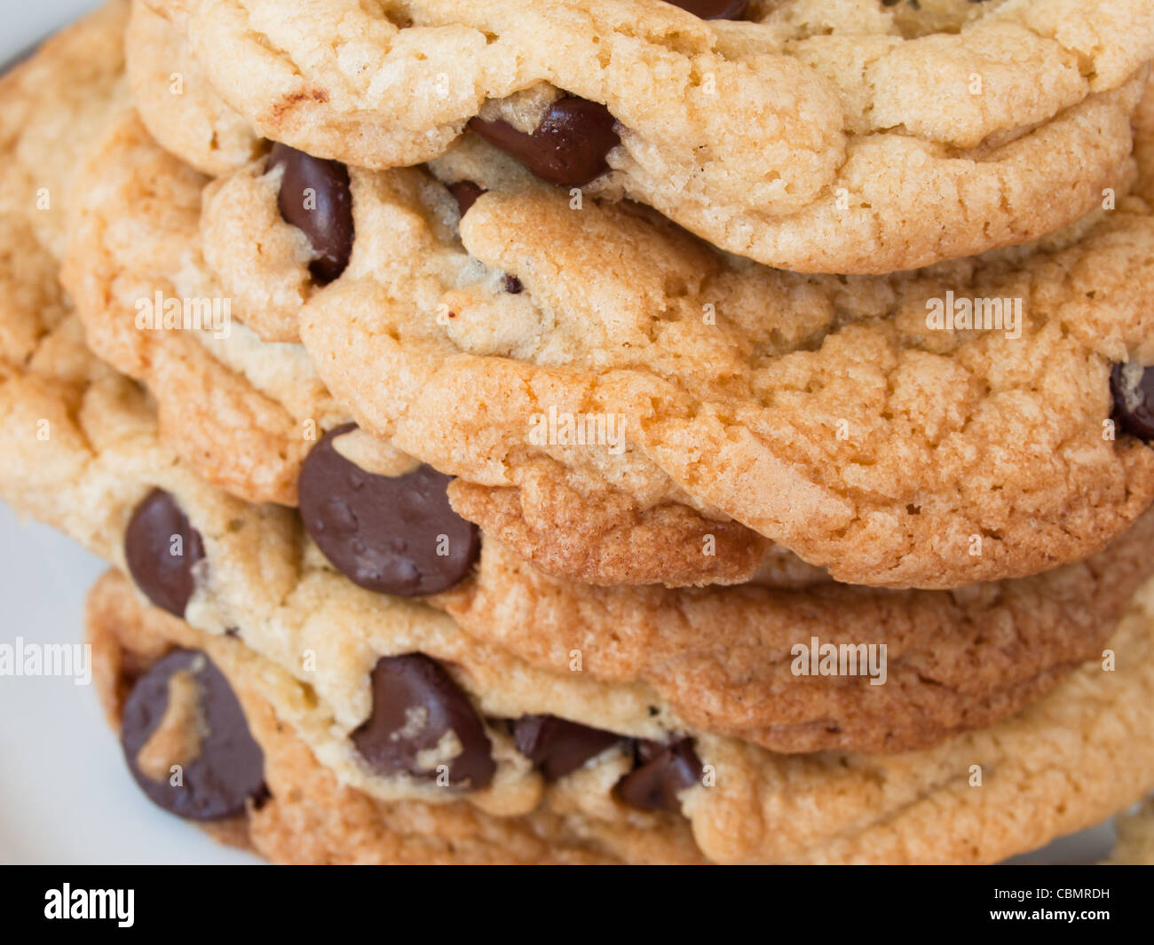 Stack of homemade chocolate chip cookies Stock Photo - Alamy