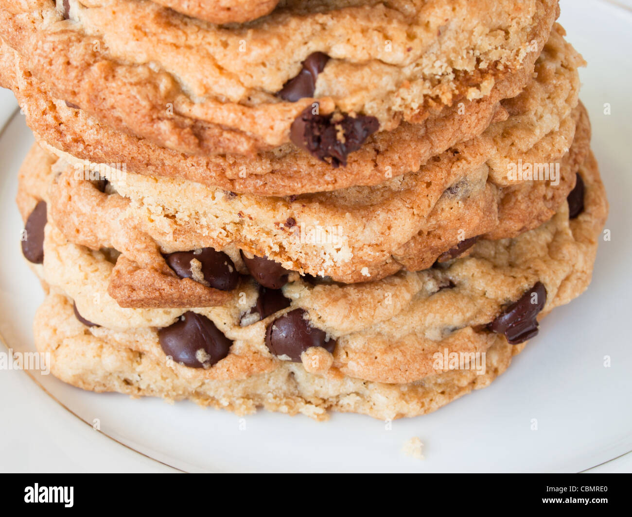 Stack of homemade chocolate chip cookies Stock Photo - Alamy