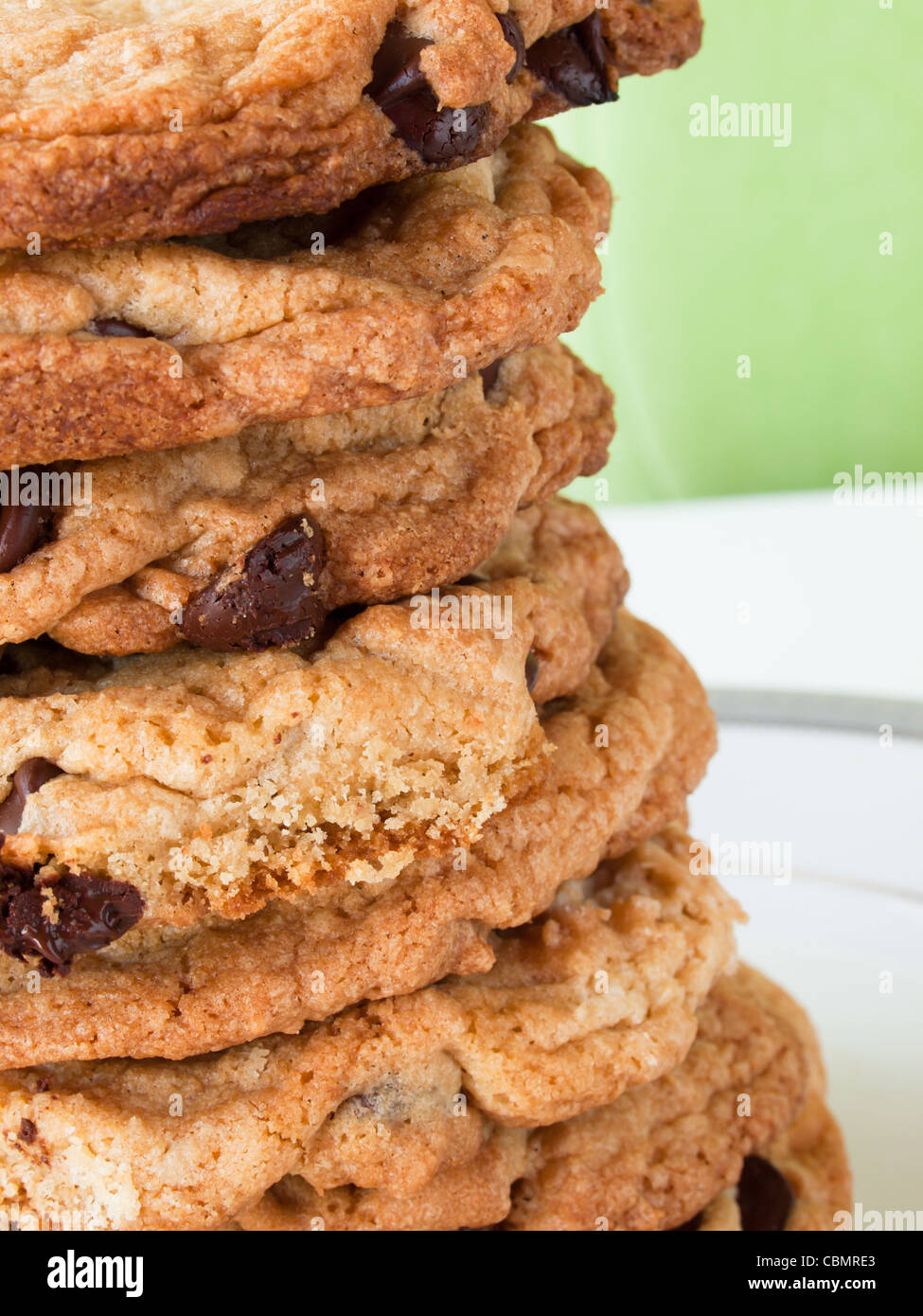 Stack of homemade chocolate chip cookies Stock Photo - Alamy