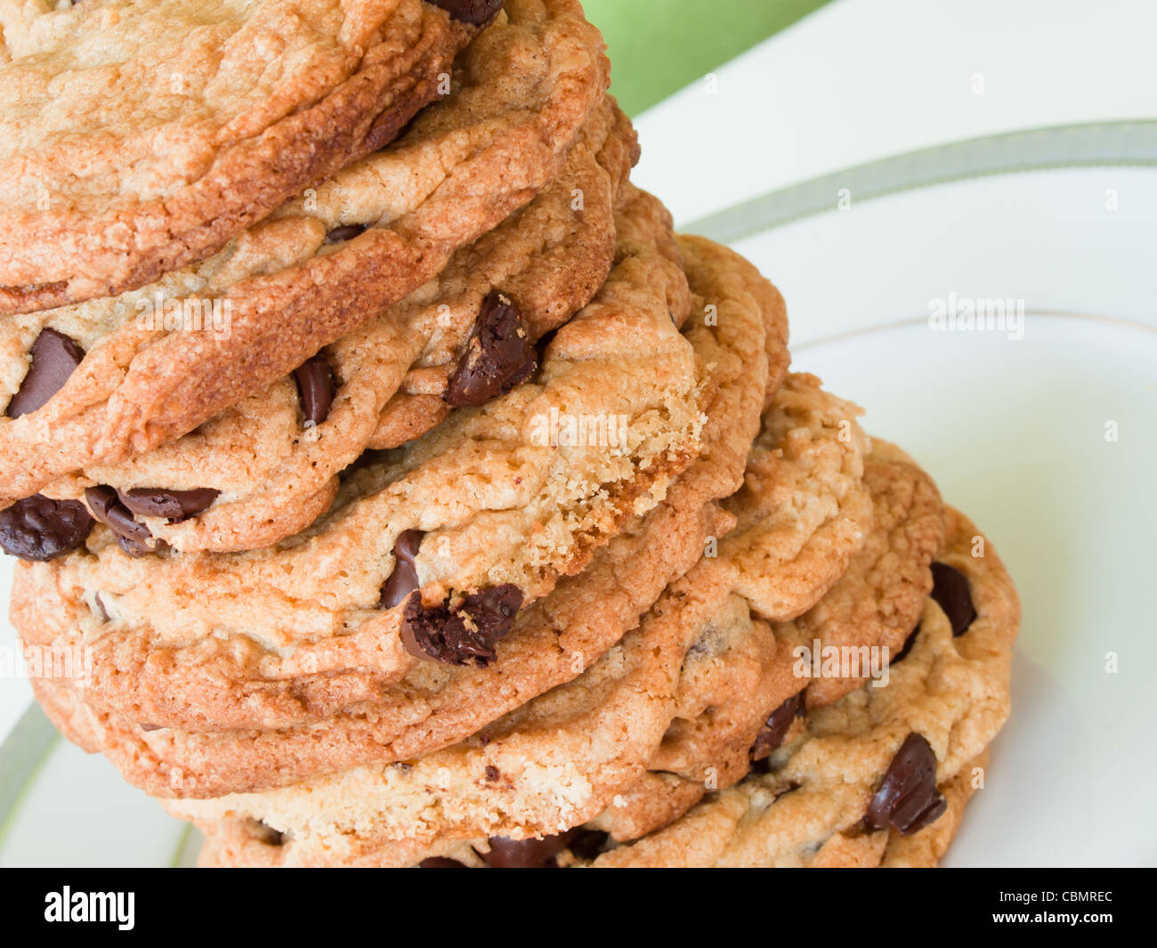 Stack of homemade chocolate chip cookies Stock Photo - Alamy